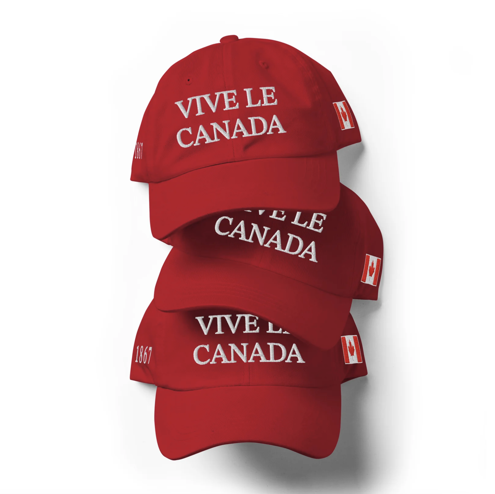 Vive le Canada dad cap (Red)